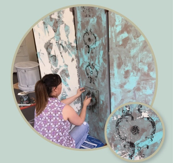 Easy Wall Stamp DIY with IOD Stamps – Girl UPcycled