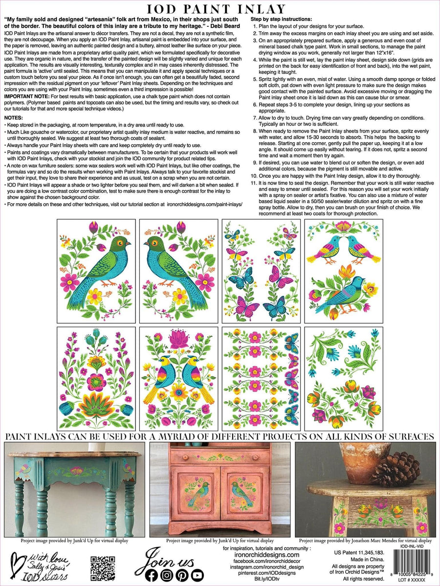 Vida Flora DIY Paint IOD Paint Inlay By Debi Beard of Debis Design Dia ...